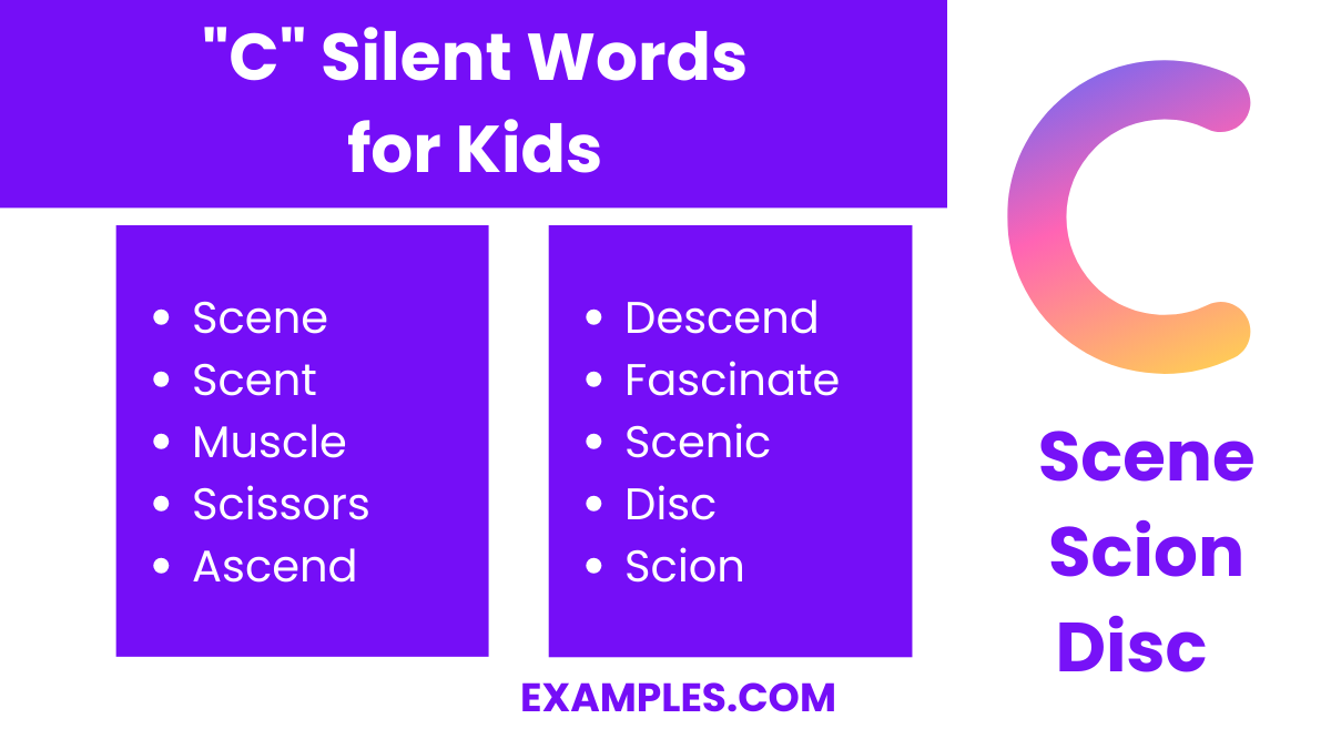 450+ C Silent Words: Meaning , PDF