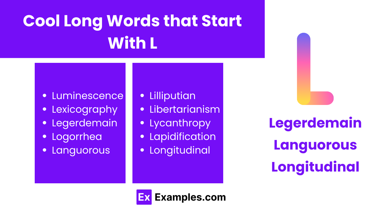 450+ L Short & Long Words, Meaning, PDF