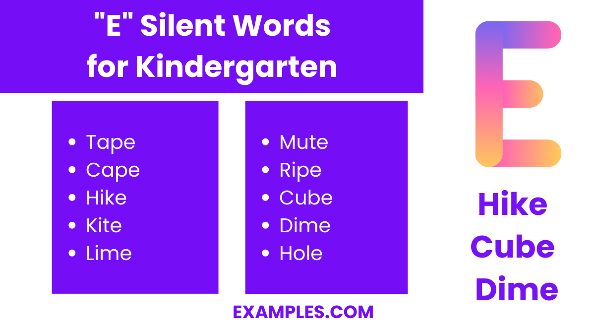 450+ E Silent Words: Meaning , PDF