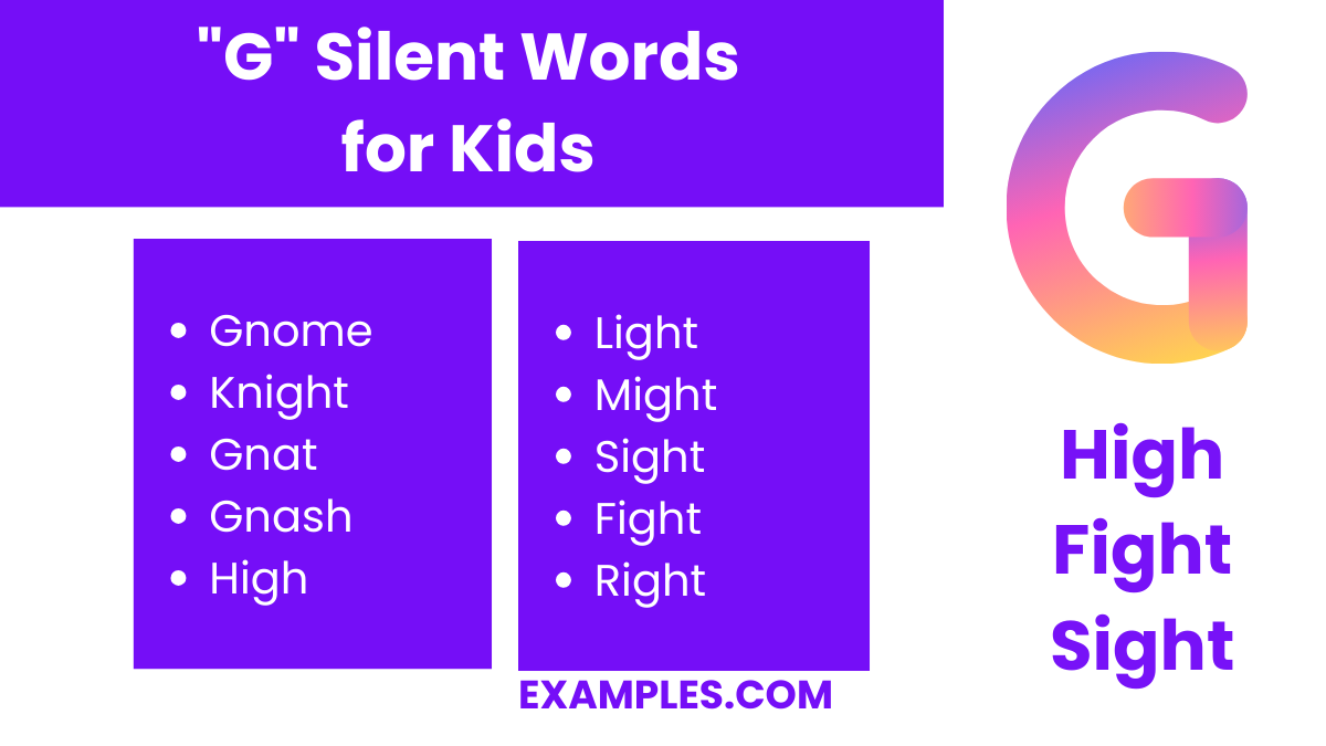 450+ G Silent Words: Meaning , PDF