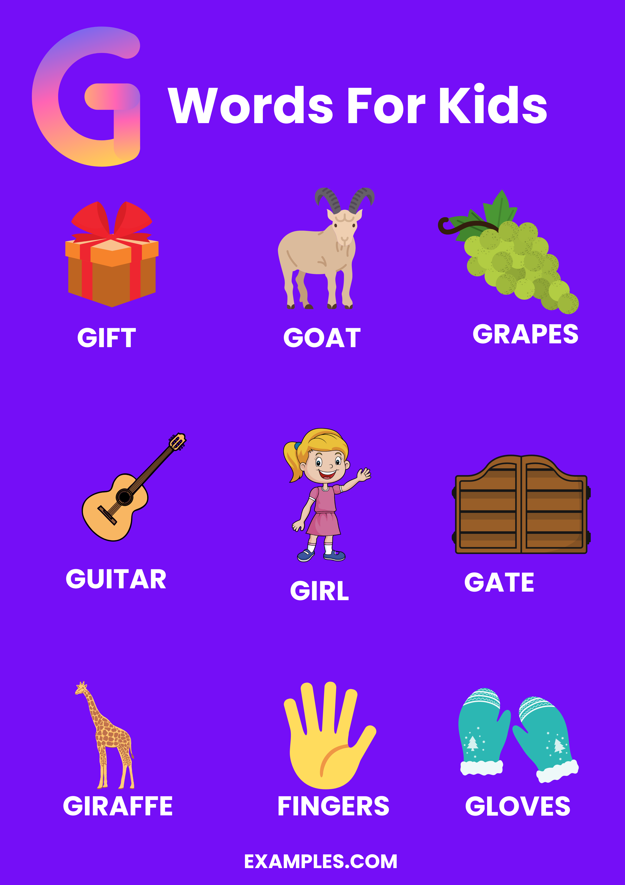 450 G Words List Meaning PDF