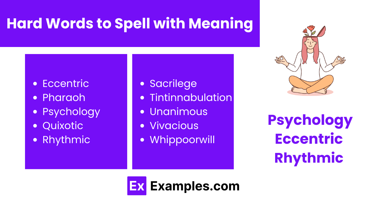 450+ Hard Words To Spell Meaning, PDF