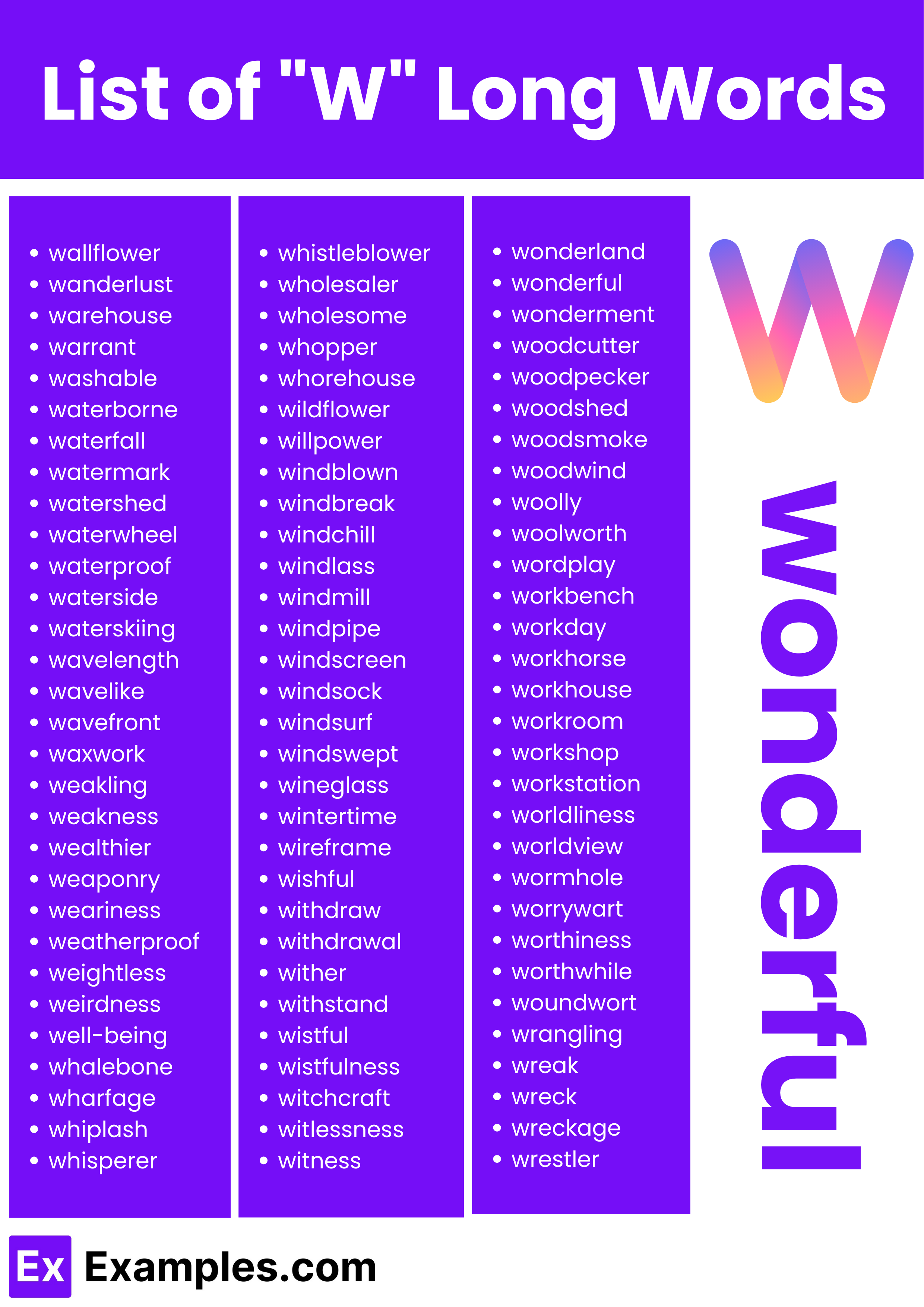 450+W Short & Long Words, Meaning, PDF