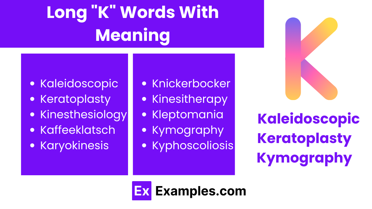 450+ K Short & Long Words, Meaning, PDF