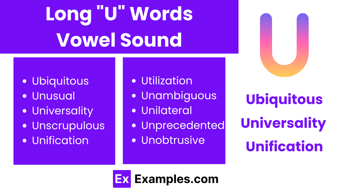 450+ U Short & Long Words, Meaning, PDF