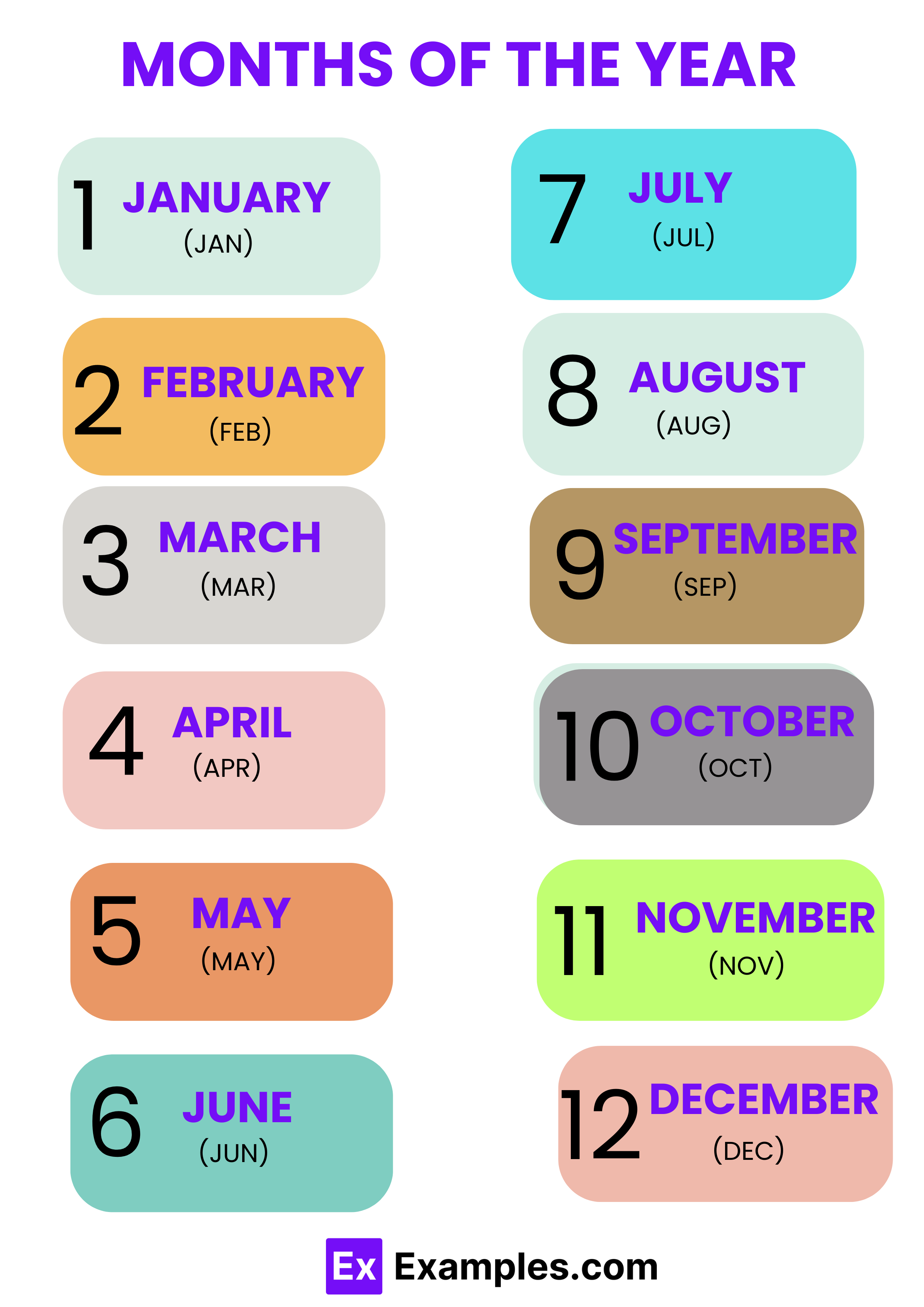 12 Months Names Meaning