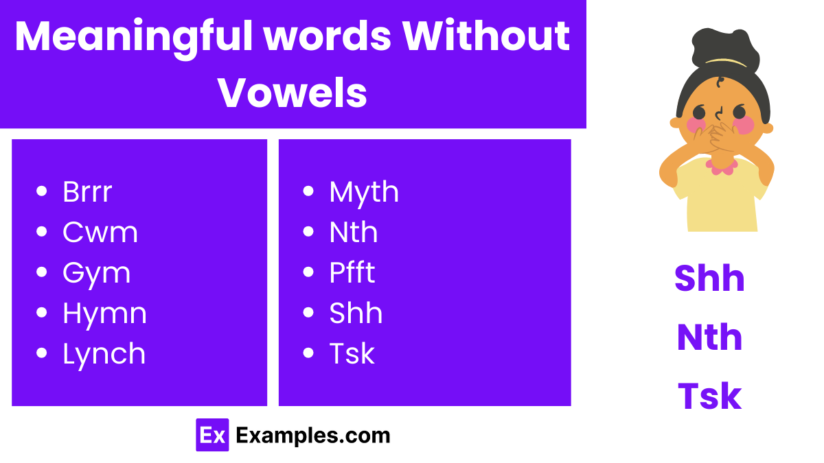 450+ Words With no Vowels, Meaning, PDF