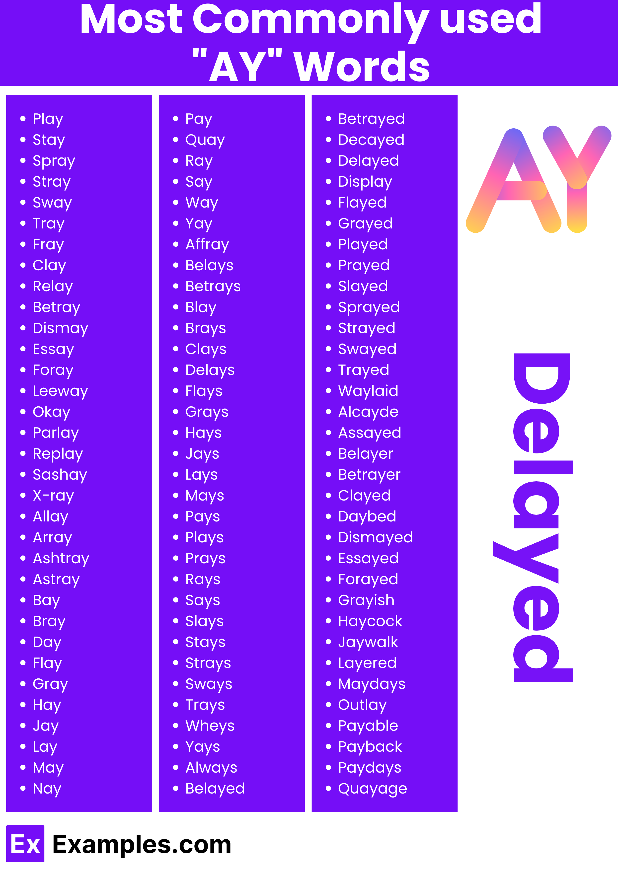 450 AY Words List Meaning PDF 450 AY Words List Meaning PDF