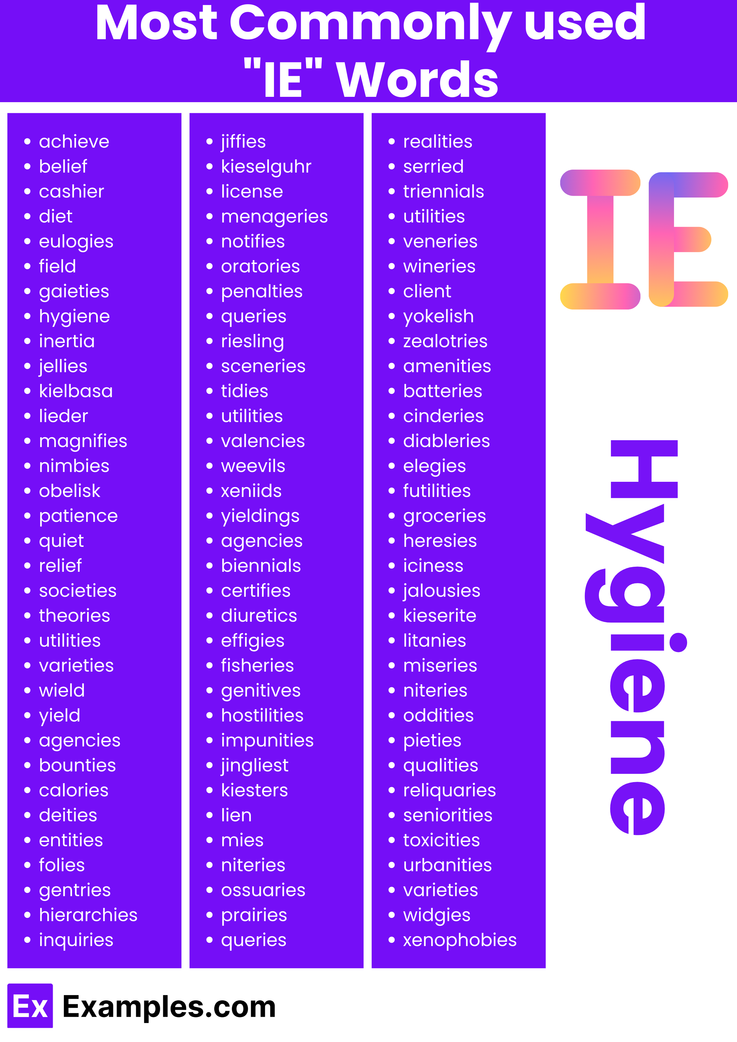 450+ IE Words: Meaning , PDF