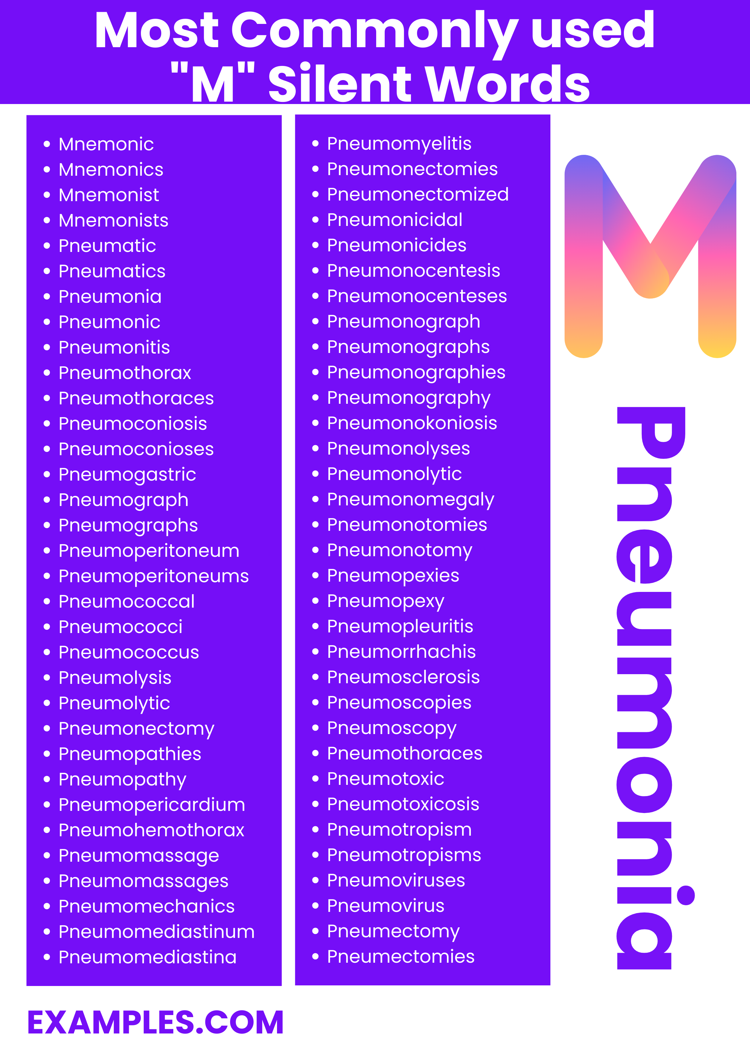 450+ M Silent Words: Meaning , PDF