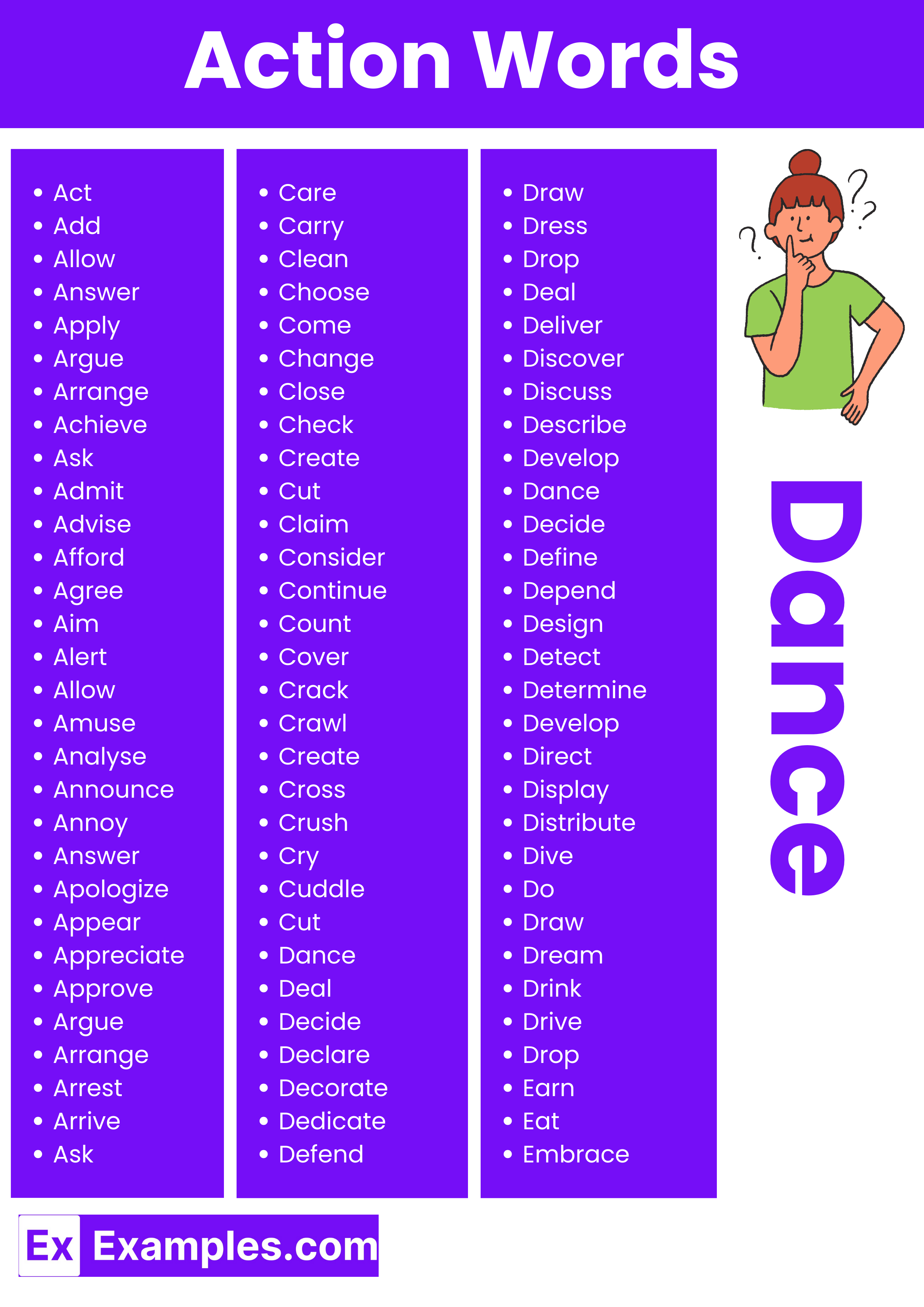 450+ Action Words, Meaning, PDF