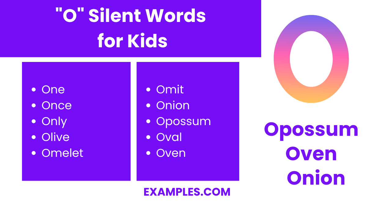 O Silent Words: 450+ List, Meaning, PDF