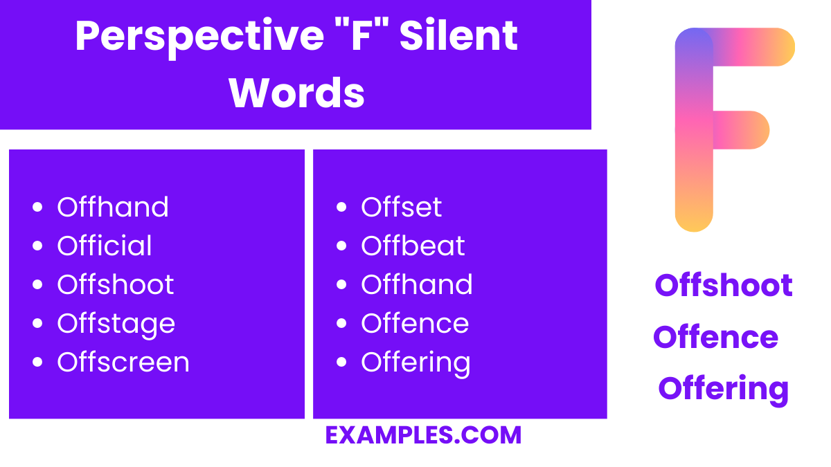 F Silent Words: Meaning , PDF