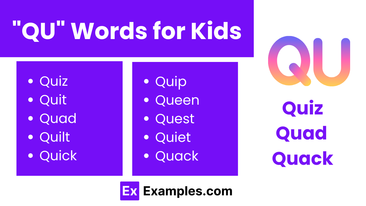 450+ QU Words, Meaning, PDF