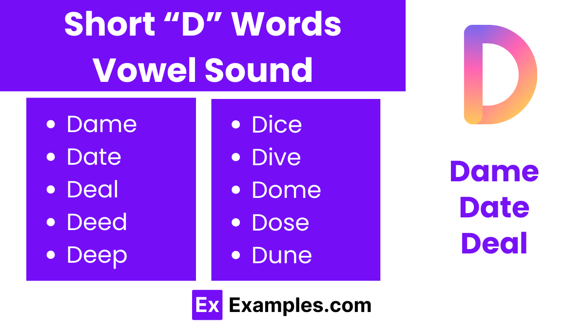 450+ D Short & Long Words, Meaning, PDF