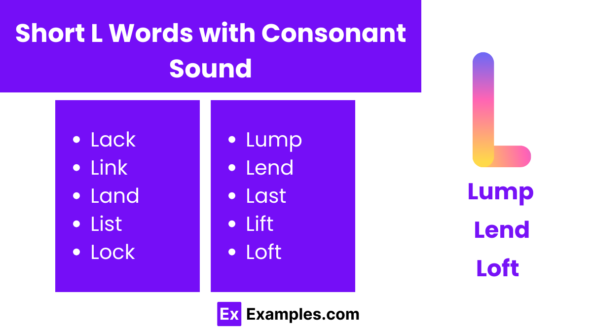 450+ L Short & Long Words, Meaning, PDF