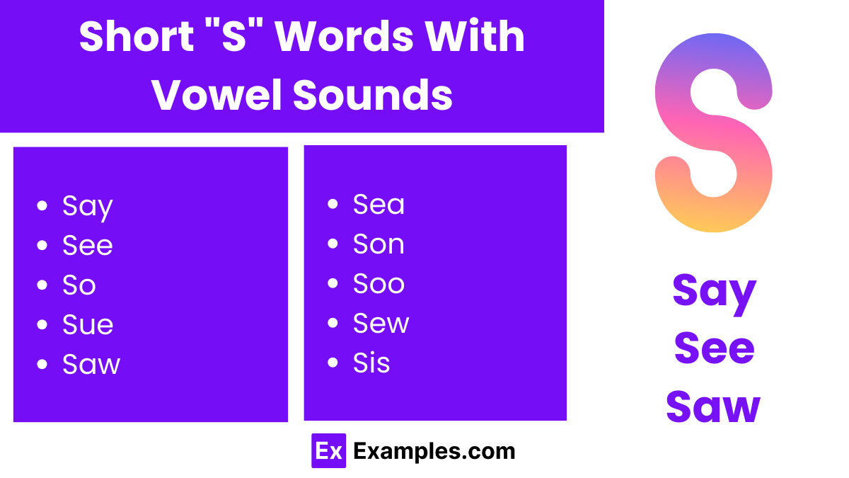 450+ S Short & Long Words: Meaning , PDF