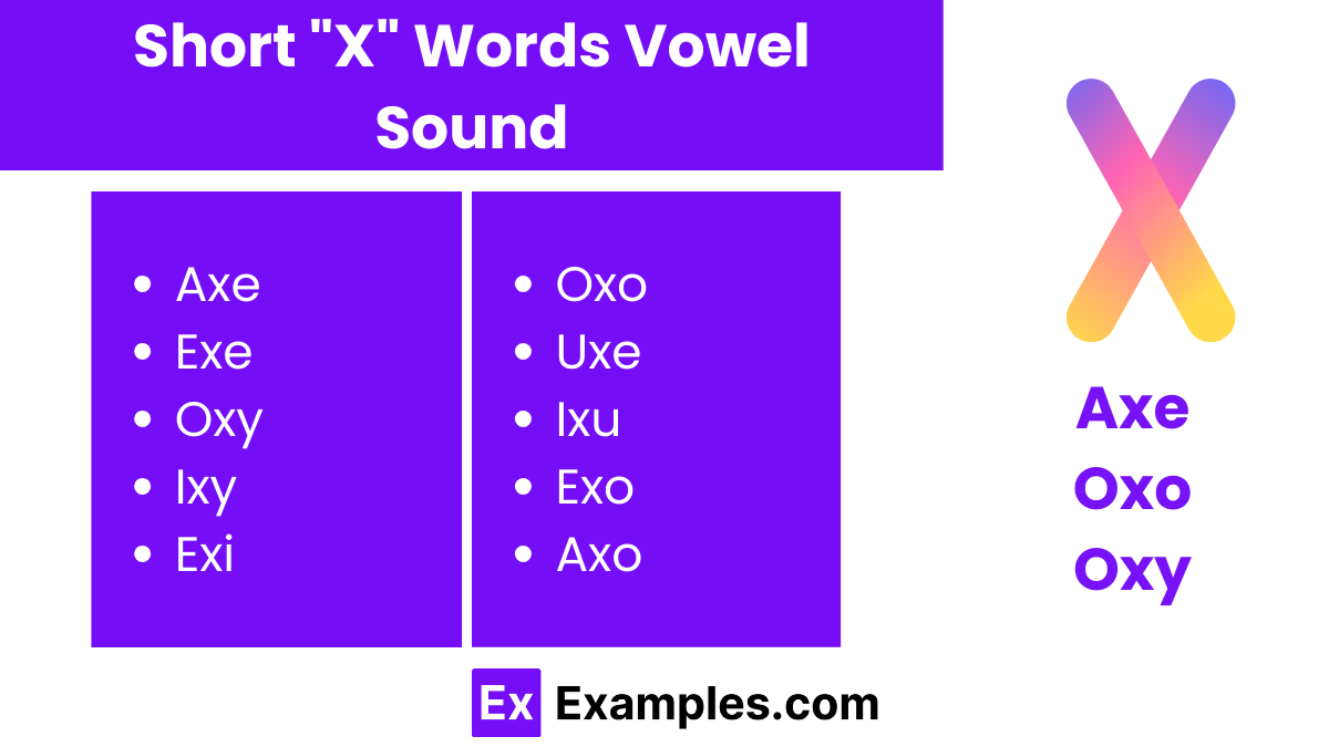 450+ X Short & Long Words, Meaning, PDF
