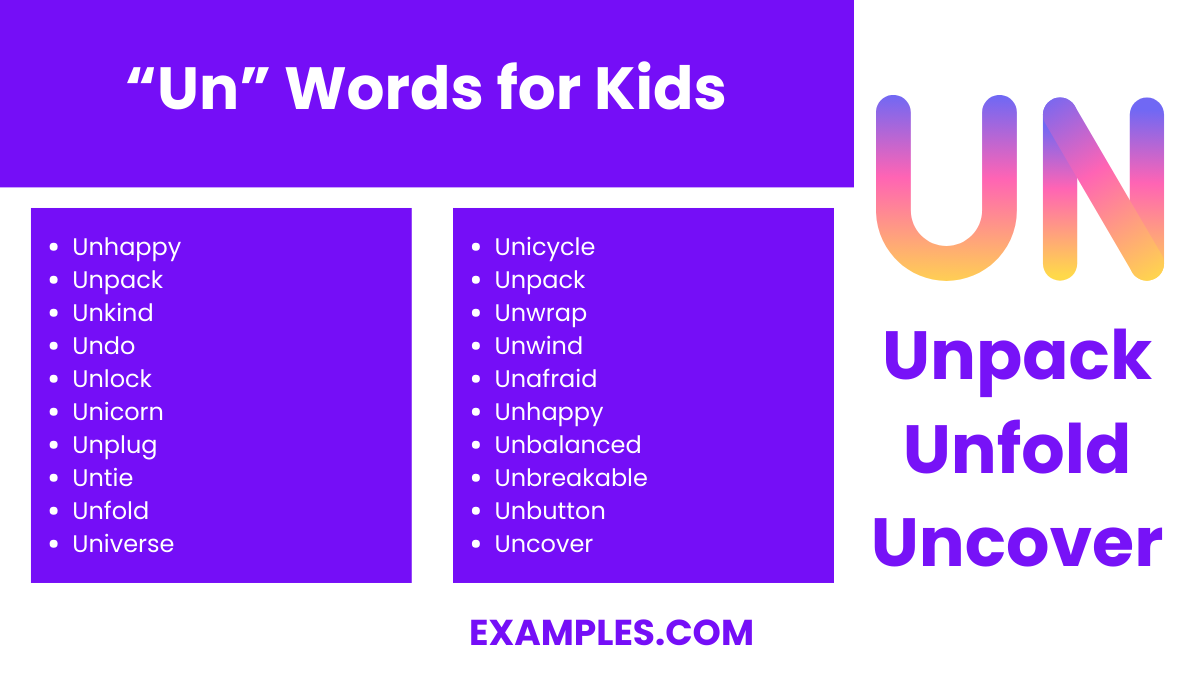 Un Words: Meaning, PDF
