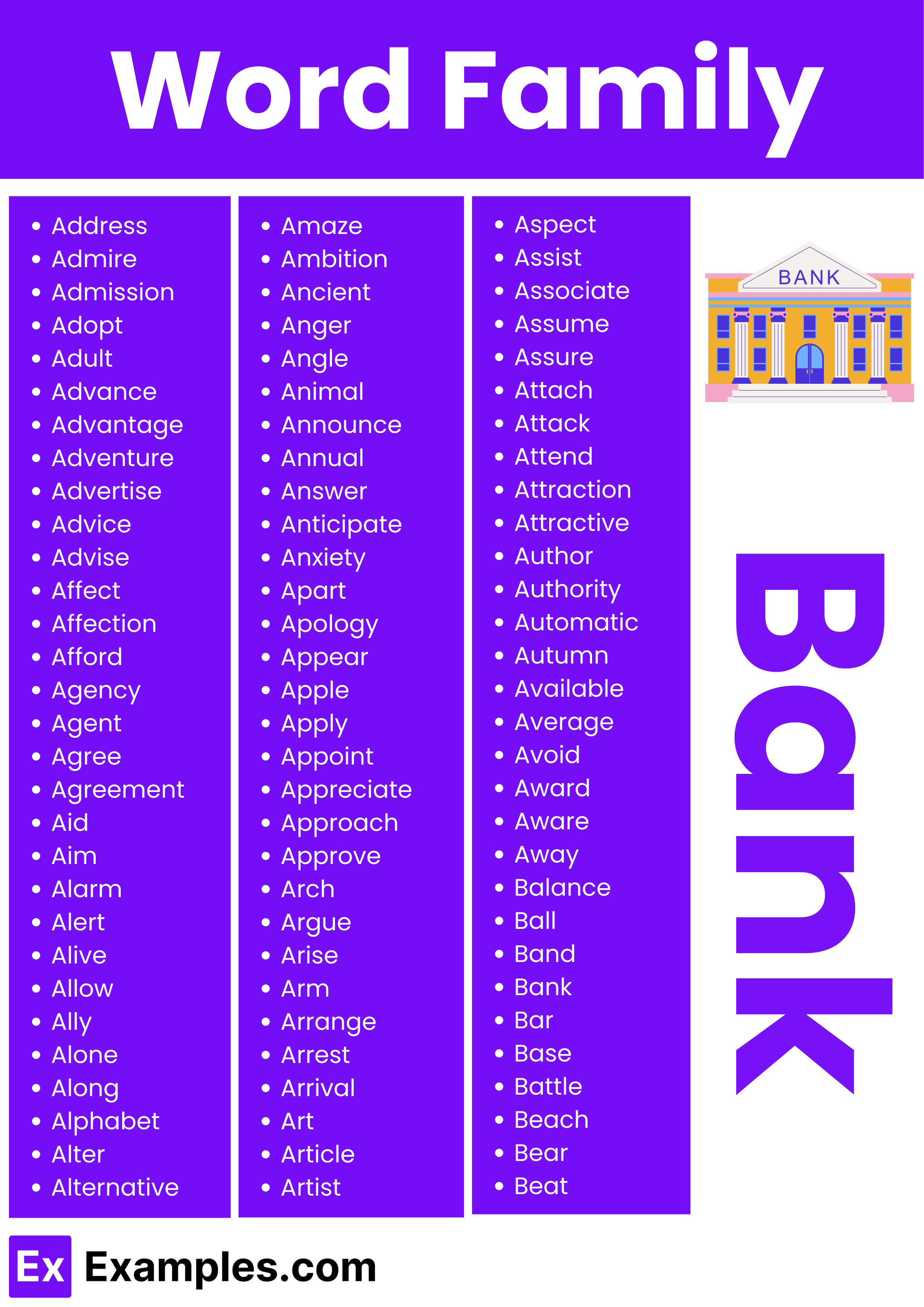 450+ Word Family Meaning, PDF