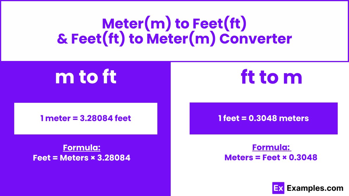 M To Ft Ft To M Converter