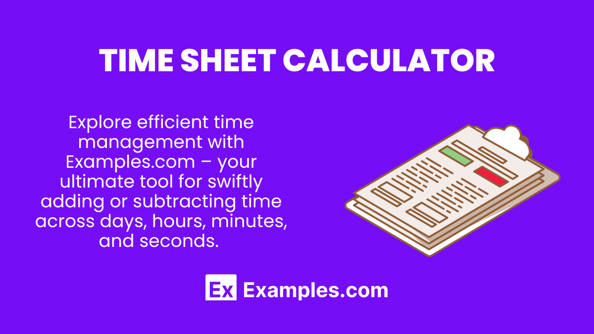 Time Sheet Calculator