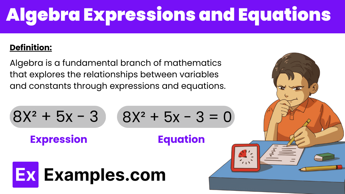 Algebra Expressions And Equations Difference How To Solve