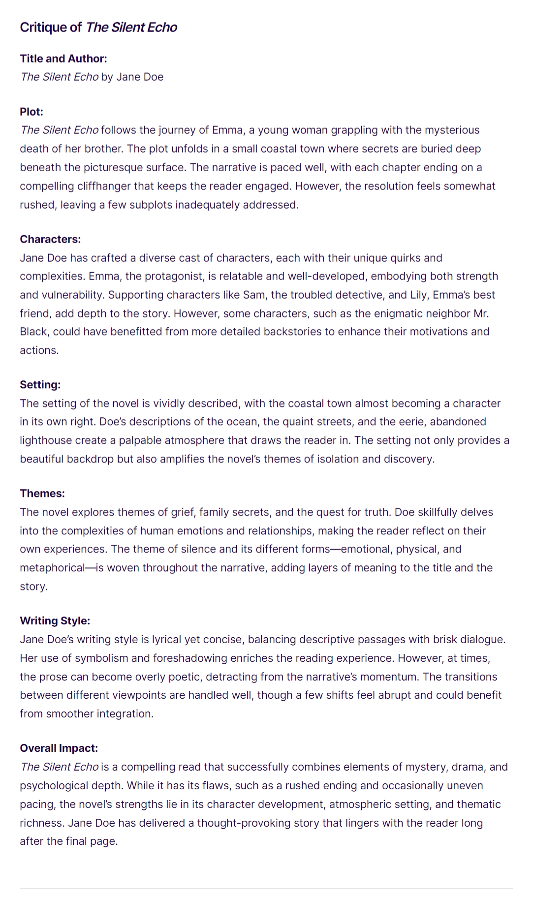 15 Critique Paper Examples 15 Critique Paper Examples