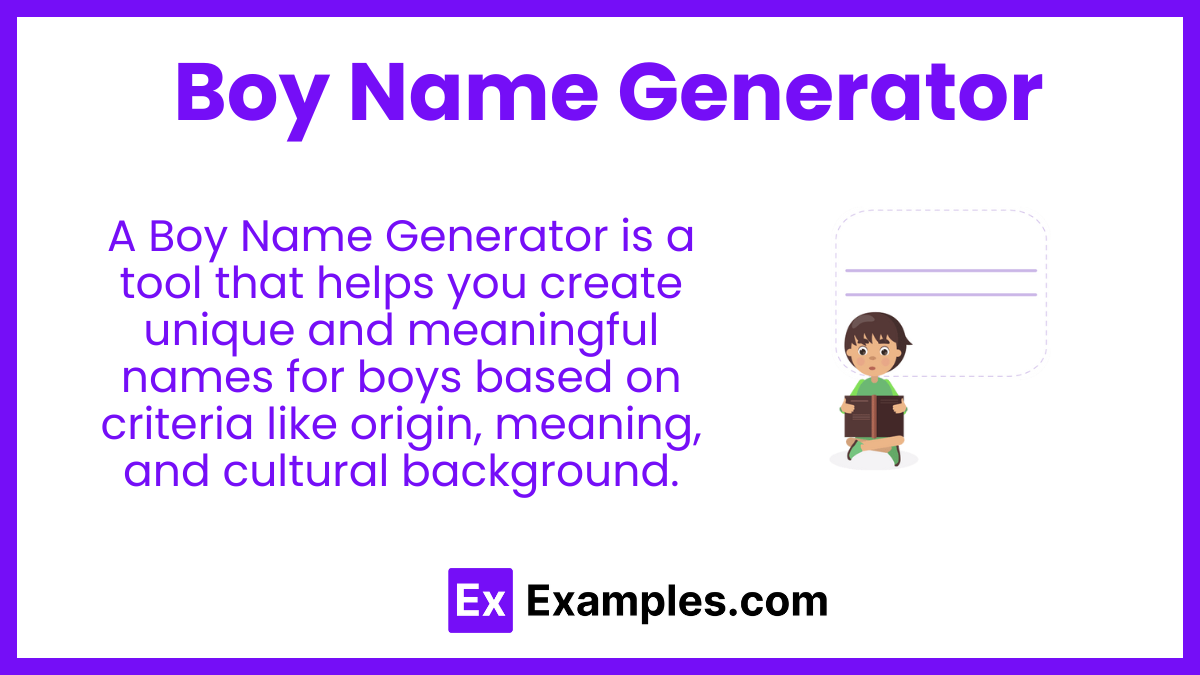 Boy Name Generator