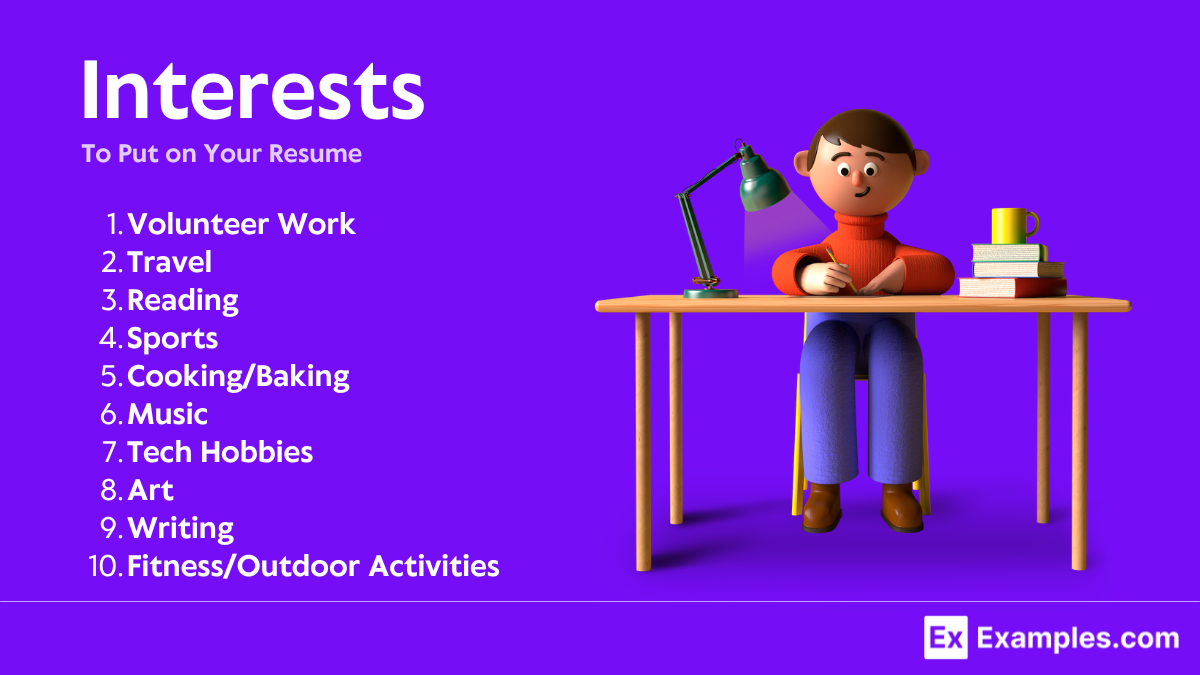 50 Interests Examples 50 Interests Examples
